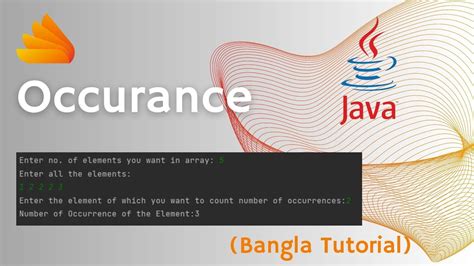 Java Basic Code Count Occurance Of A Numbers Bangla Tutorial YouTube