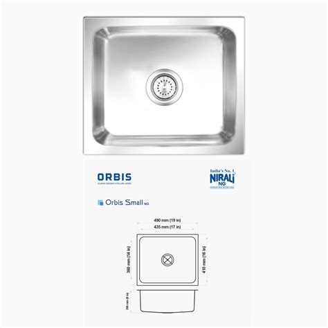 Nirali Ng Aisi 304 Grade Stainless Steel Single Bowl Kitchen Sink Orbi