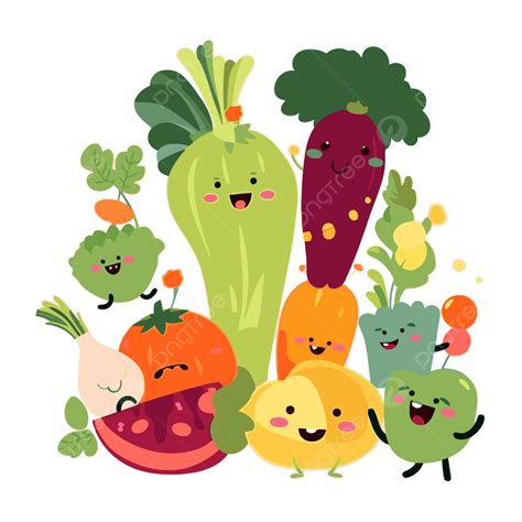 야채와 과일의 만화 캐릭터 채식 클립 아트 벡터 채식주의자 클립 아트 만화 Png 일러스트 및 벡터 에 대한 무료 다운로드 Pngtree