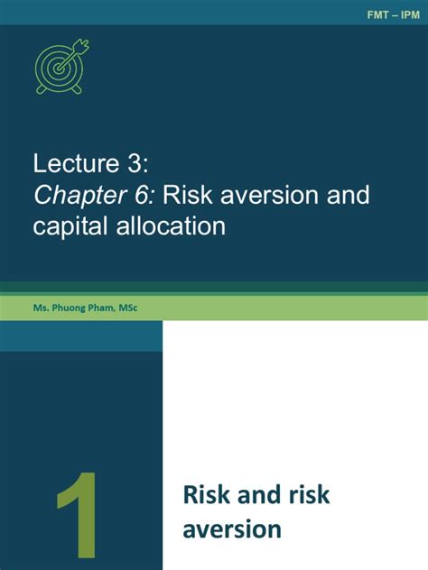 Lecture 3 Risk Aversion And Capital Allocation Pdf Asset Allocation Risk Aversion