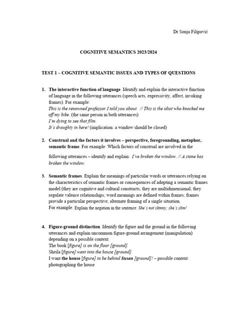 cognitive semantics exercises pdf metaphor semiotics