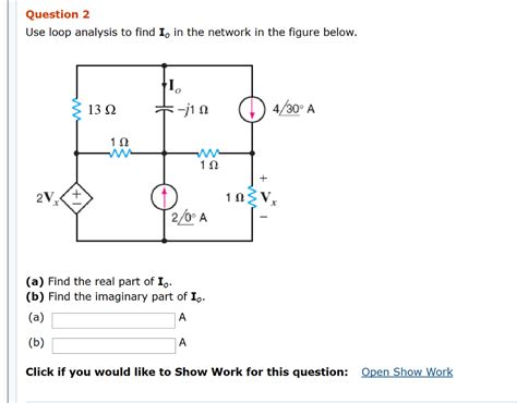 Solved Use Loop Analysis To Find Io In The Network In The