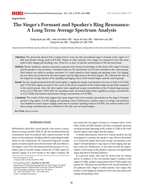 the singer s formant and speaker s ring resonance a long term average