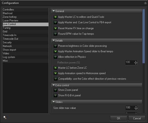 beyond configuration window 05 live control [complete help docs]