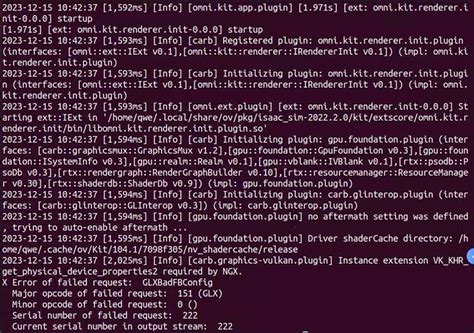 Isaac Sim 2022 2 0 Launcher Error GLXBadFBConfig Isaac Sim NVIDIA