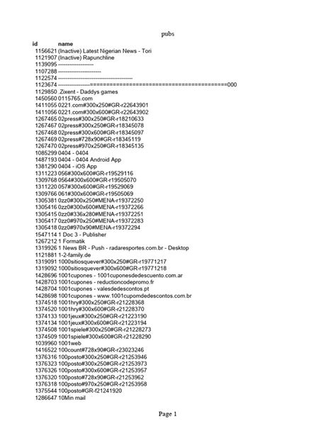 All Available Pubs Details Pdf