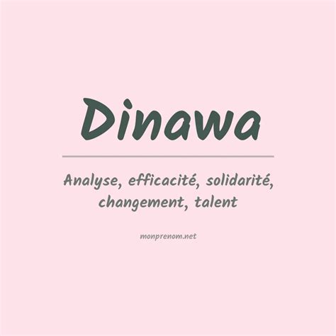 Signification Du Prénom Dinawa