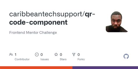 GitHub Caribbeantechsupport Qr Code Component Frontend Mentor Challenge