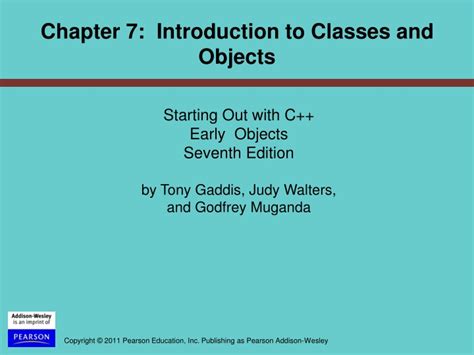Ppt Chapter 7 Introduction To Classes And Objects Powerpoint