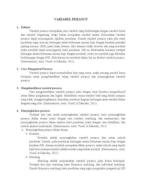 Variabel Perancu Pdf Variabel Perancu Pdf