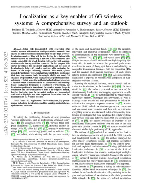 Localization As A Key Enabler Of 6gwireless Systemsa Comprehensive