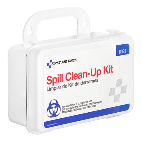 First Aid Only Piece Bloodborne Pathogen Bbp Spill Clean Up Kit With Plastic Case