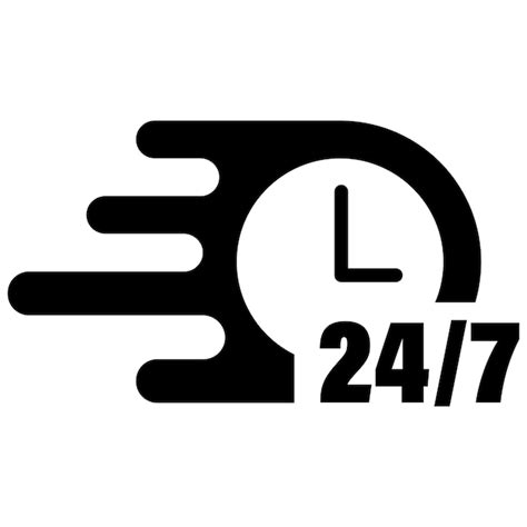 Premium Vector 24 On 7 Icon 24 Hours 7 Days In Week Service Always
