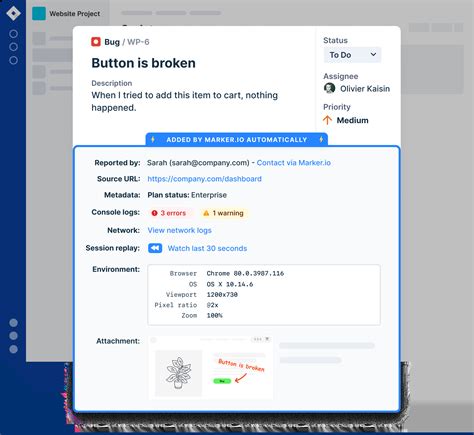 Integration For Jira Bug Tracking Tool Marker Io