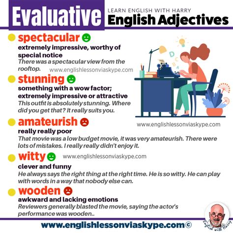Evaluative Adjectives In English • Speak Better English With Harry 👴