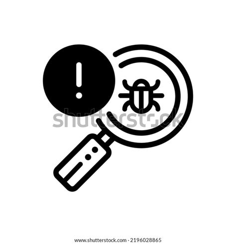 Bug Detection Icon Editable Stroke Stock Vector Royalty Free
