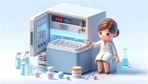 Premium Photo Cryogenic Sample Preservation Scientist Storing
