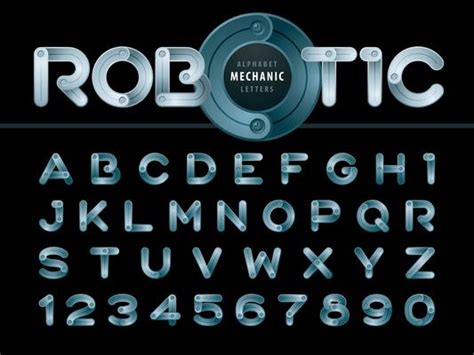 Robot Font Vector Art Icons And Graphics For Free Download