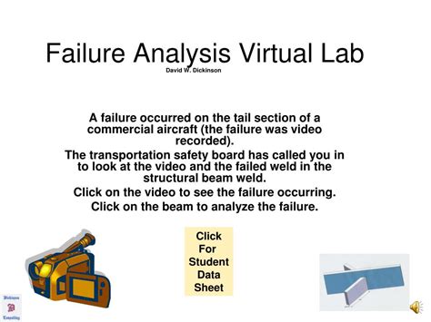 PPT Failure Analysis Virtual Lab PowerPoint Presentation Free Download ID