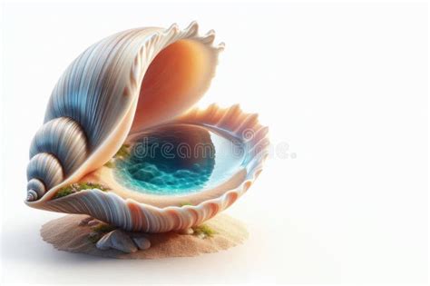 An Open Shell With The Sea Inside Space For Text Stock Image Image Of Wonder Concept