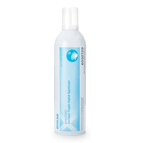 Ecolab Quik Care Foaming Aerosol Can Hand Sanitizer 15 Oz