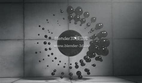 Blender 科幻围绕黑色球 动画 3d模型素材资源免费下载 Blender3d模型库