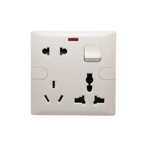 250V Electrical Switch Socket 1 Gang 6 Pin Socket Bangladesh China Switch And Socket