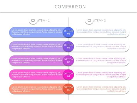 Editable Process Comparison Templates For PowerPoint SlideUpLift