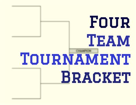 4 Team Football Tournament Template