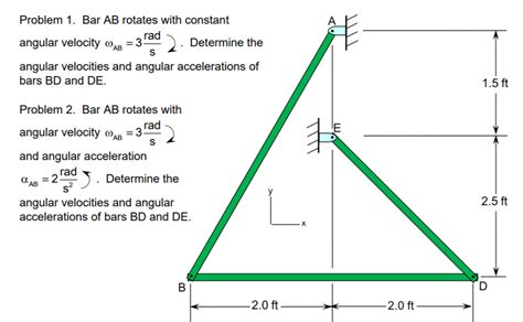 Solved Problem Bar AB Rotates With Constant Angular Chegg