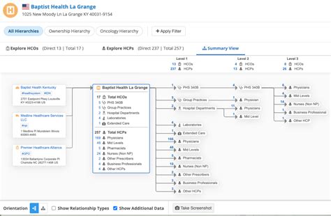 Hierarchy Explorer Summary View