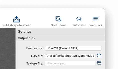 how to create sprite sheets and animations with solar2d