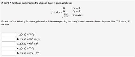 Solved A Function F Is Defined On The Whole Of The X Chegg