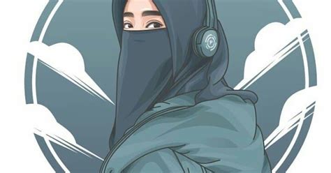 Gambar Kartun Wanita Bertudung Inaru Gambar