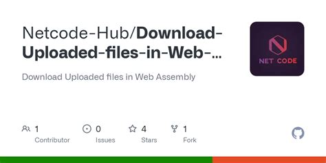 Github Netcode Hubdownload Uploaded Files In Web Assembly Download Uploaded Files In Web