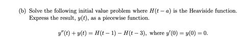 solved b ﻿solve the following initial value problem where