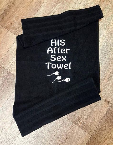Embroidered Personalised After Sex Towel A Rude Funny Valentines