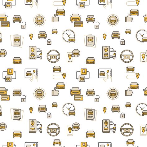 Car Sharing Seamless Background Vector Carsharing Pattern 21723498 Vector Art At Vecteezy