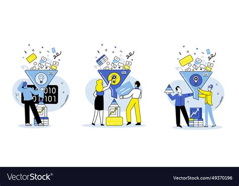 data visualization management involves royalty free vector