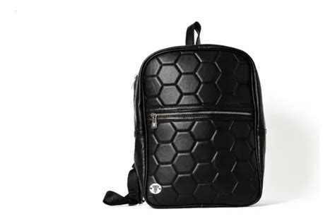 Mochila Hombre Pelota Negra Tiffosi 20 Eco Cuero Color Negro Cuotas