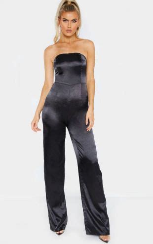 Black Satin Jumpsuit