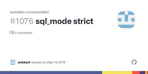 sql mode strict · issue 1076 · evolution cms evolution · github
