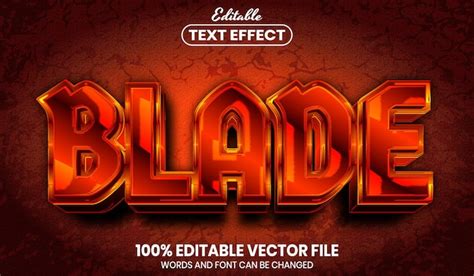 Premium Vector Blade Text Editable Text Effect