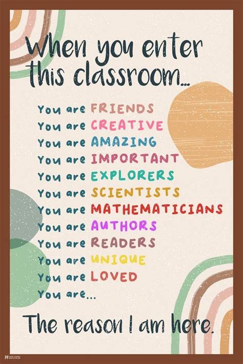 Best 13 When You Enter This Classroom Poster Door Decorations For Affirmation Station