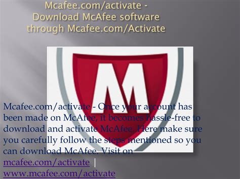 Ppt Activate Enter Mcafee 25 Digit Activation Code Powerpoint Presentation Id