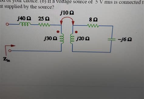 Solved Question A Find The Input Impedance Zin Of The Chegg