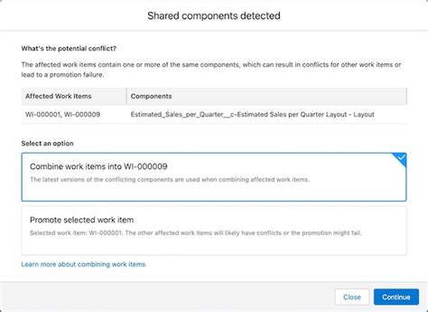 prevent potential conflicts by combining work items