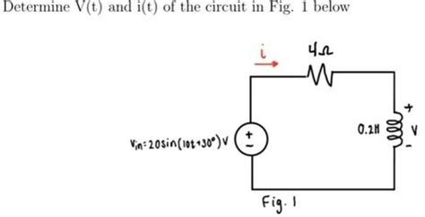 solved determine v t and i t of the circuit in fig 1