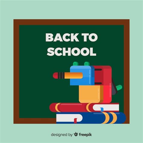 Fondo De La Vuelta Al Cole En Dise O Plano Vector Gratis