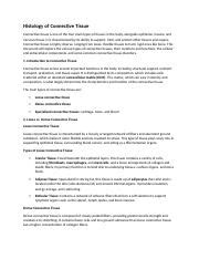 Exploring Connective Tissue Types And Functions Course Hero